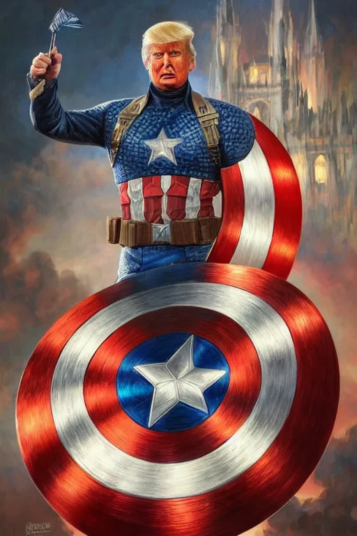 hyperrealistic painting of Donald Trump as Captain | Stable Diffusion ...