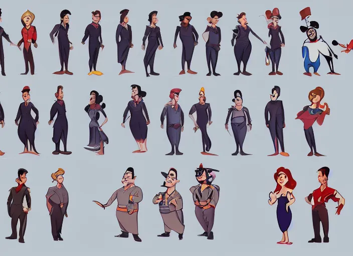 disney character design pipeline test | Stable Diffusion