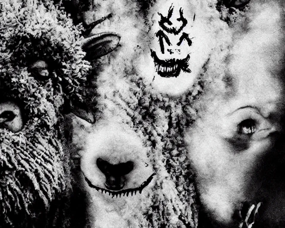 a horror movie poster featuring demonic sheep and | Stable Diffusion ...