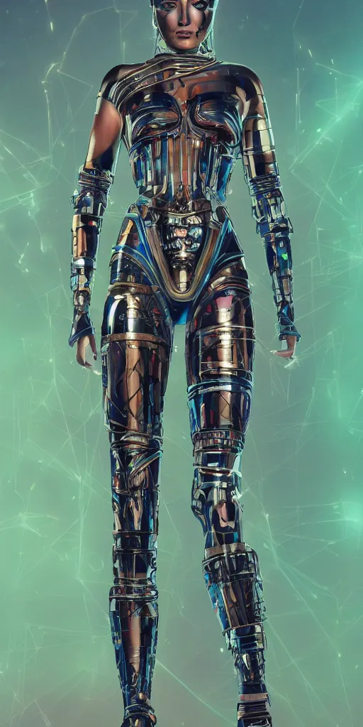 full body portrait of the thicc Egyptian Android | Stable Diffusion ...