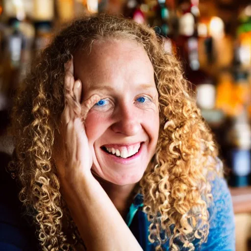 portrait of a woman, symmetrical face, blonde curly | Stable Diffusion ...