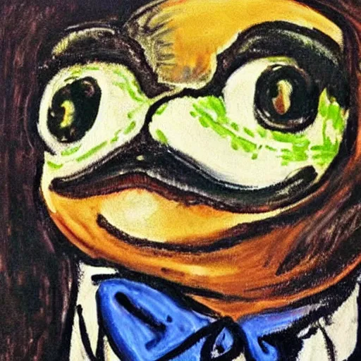 pepe the frog with salvadore dali mustache, bohemian | Stable Diffusion ...