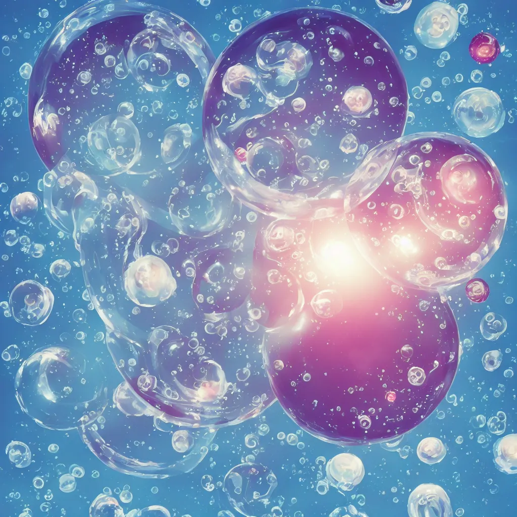 eyeballs disembodied floating through a bubble sky | Stable Diffusion ...