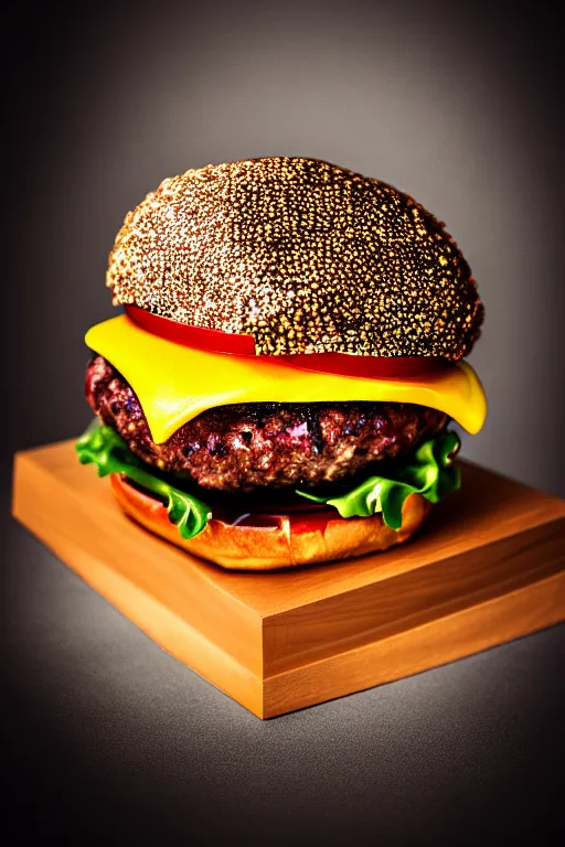 diamond in form of burger, symmetry, cinematic, | Stable Diffusion ...