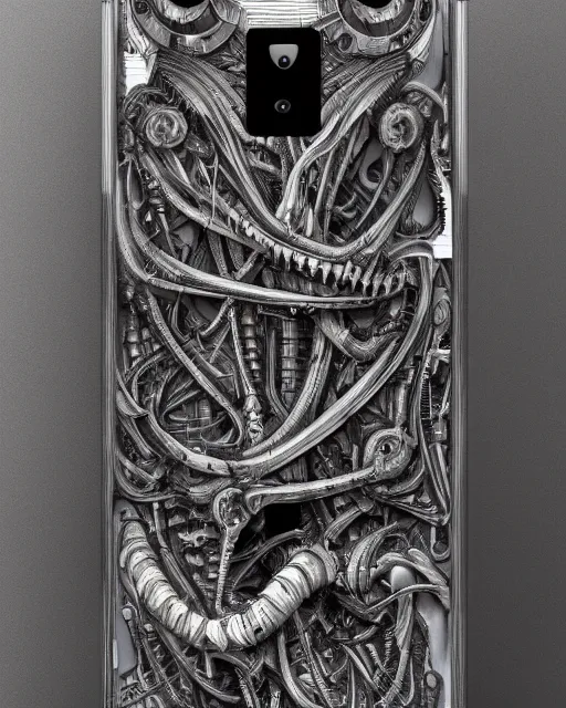 cell phone design by hr giger, biomechanical, 4 k, | Stable Diffusion ...