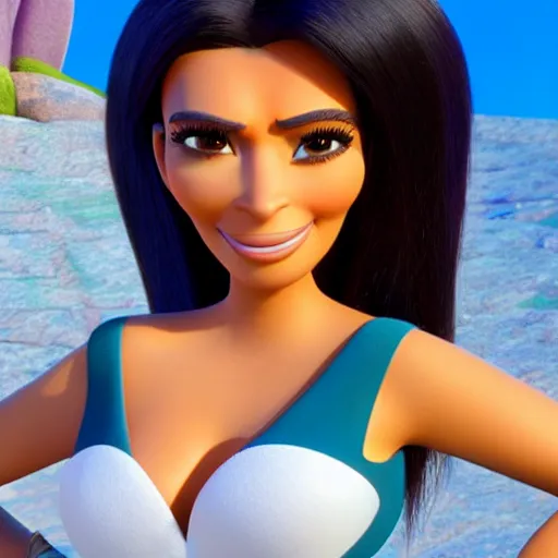 kim kardashian as seen in pixar animated movie 4k | Stable Diffusion