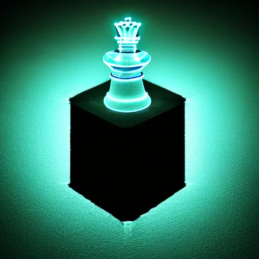 tron, underwater tintype photo of a queen chess piece | Stable ...