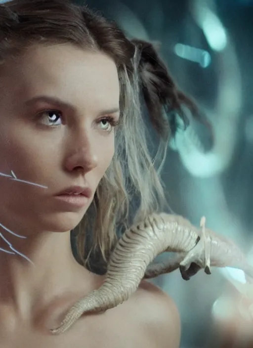 movie still of a beautiful woman with an alien | Stable Diffusion | OpenArt
