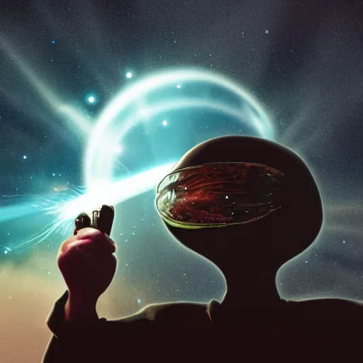 Alien smoking a blunt with the reflection of the | Stable Diffusion ...