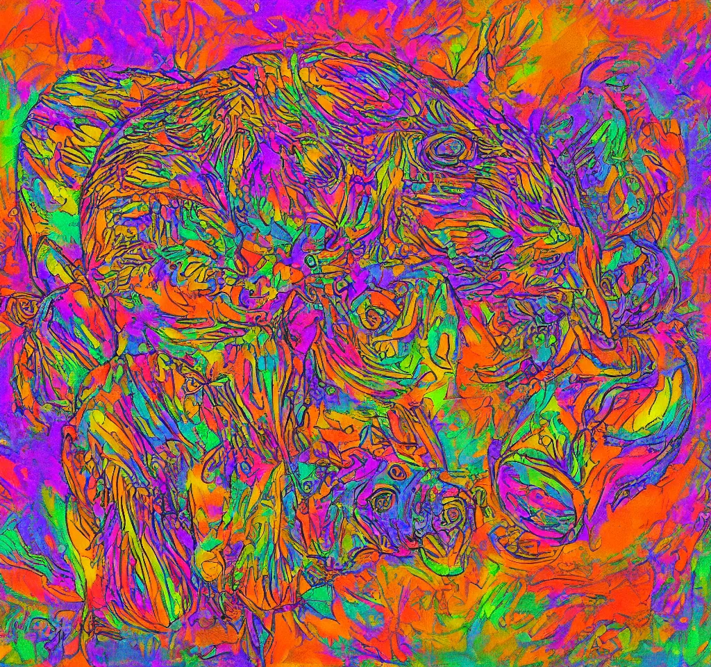 a psychedelic peyote-induced painting of an Armadillo | Stable Diffusion | OpenArt