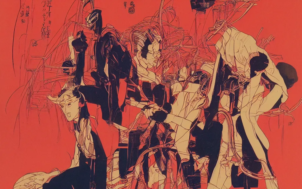 digital cyber punk horror ukiyo-e painting, | Stable Diffusion | OpenArt