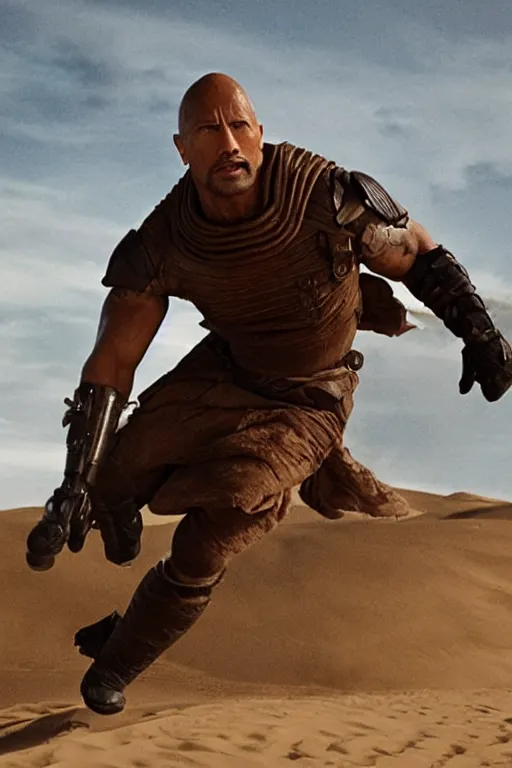 An epic cinematic film still of Dwayne Johnson in the | Stable Diffusion