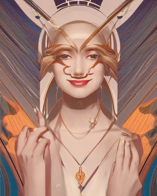 portrait of a smiling woman, art deco style, | Stable Diffusion | OpenArt