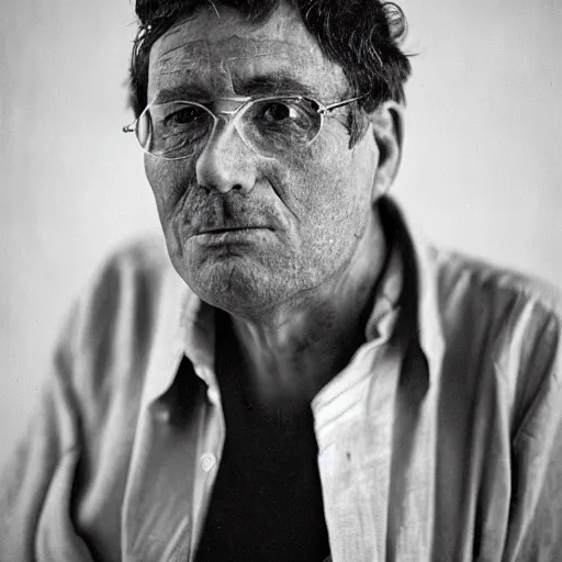 A 4x5 portrait of a dishevelled man who has witnessed | Stable ...