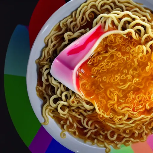 anhropomorphic ramen noodles in a rainbow coat, | Stable Diffusion | OpenArt