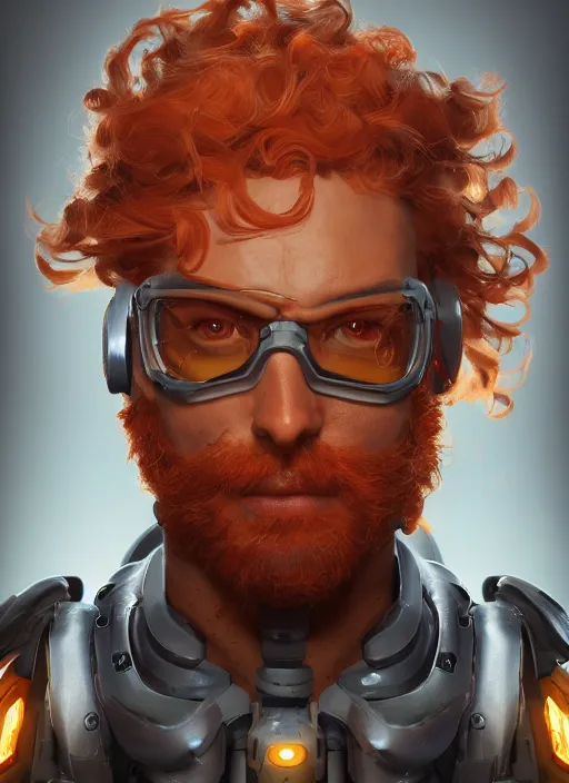 biopunk portrait of curly orange hair man from | Stable Diffusion | OpenArt