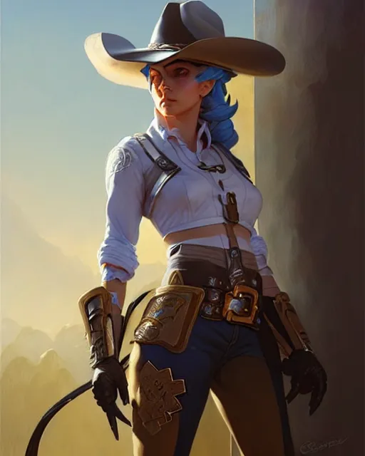 ashe the cowgirl from overwatch, character portrait, | Stable Diffusion ...