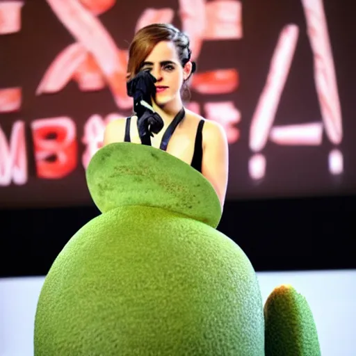 emma watson as an avocado chair on stage | Stable Diffusion | OpenArt