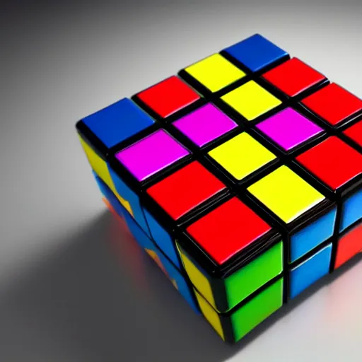 Hologram Of A 3 X 3 Rubik s Cube In 2 0 7 7 Unreal 6 Stable Diffusion