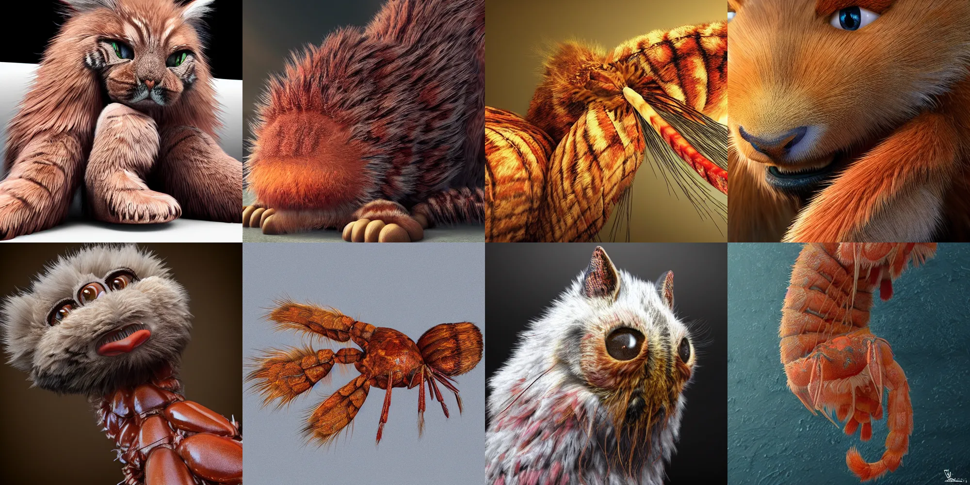 Large skrimp with fuzzy!!!!! fur!!!!!, trending on | Stable Diffusion ...