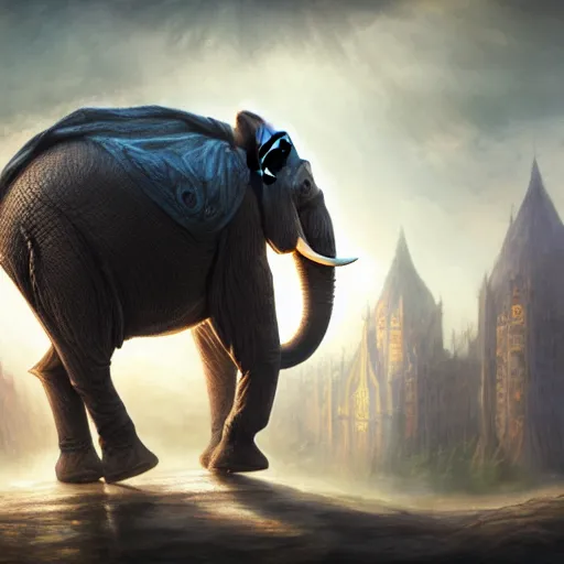 Anthropomorphized Elephant casting epic world spell, | Stable Diffusion ...