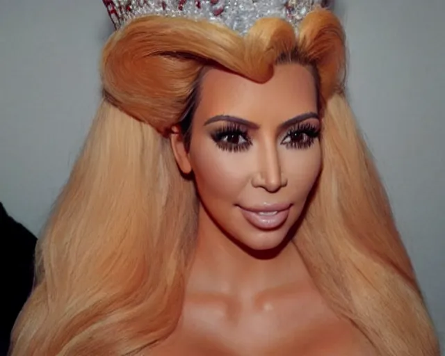 hyper realistic kim kardashian as princess peach. | Stable Diffusion ...