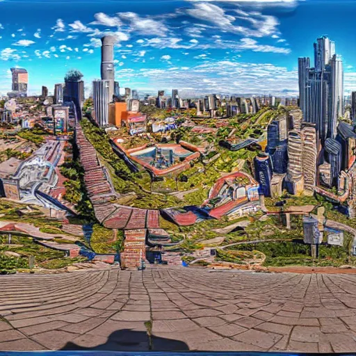equirectangular magical realism city | Stable Diffusion | OpenArt