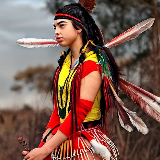 Actress Amber Midthunder in native indian costume from | Stable ...