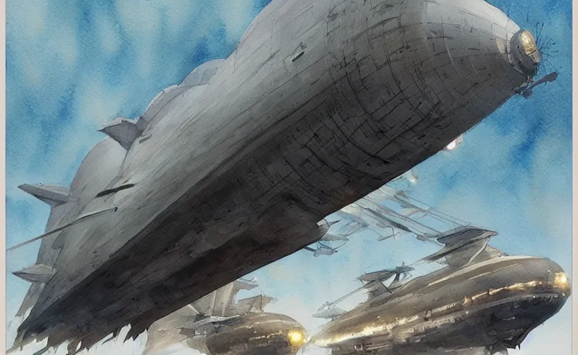concept art of a airship fleet, pinterest, artstation | Stable Diffusion