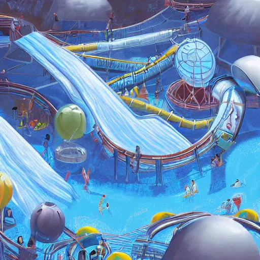 a waterpark on the moon, digital art, highly detailed, | Stable Diffusion | OpenArt