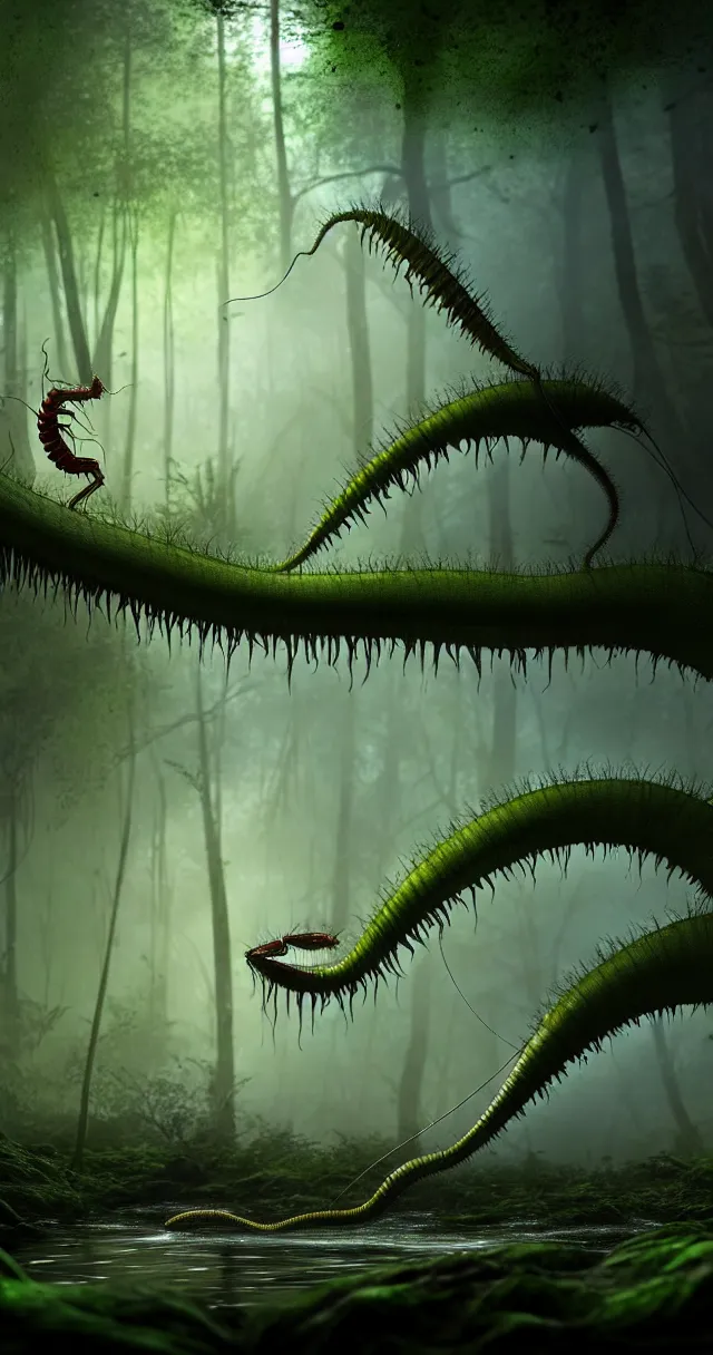 monstrous carnivorous plant hunting insect in | Stable Diffusion | OpenArt