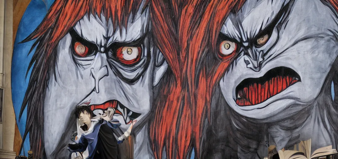 Church mural depicting Ryuk from Death Note | Stable Diffusion | OpenArt