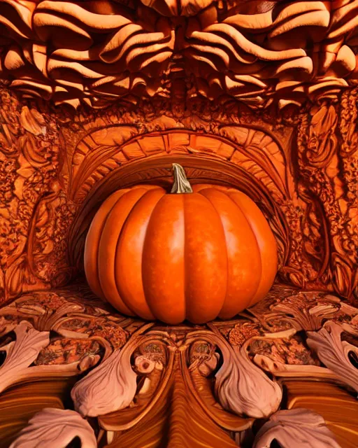 detailed render giant pumpkin house art nouveau rococo | Stable ...