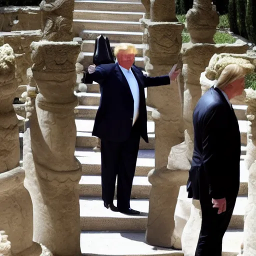 Donald Trump as fat Indiana Jones raiding Mar A Lago | Stable Diffusion