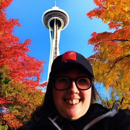 Toronto tourist guide with mars for head in front of | Stable Diffusion ...