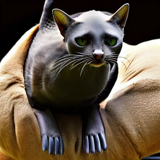 a feline platypus - cat - hybrid with a beak, animal | Stable Diffusion