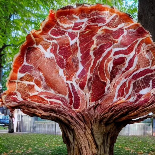 a tree with leaves made of bacon | Stable Diffusion | OpenArt