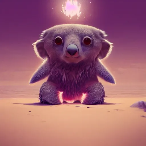 sea koala art by mike winkelmann, power auras, sigils, | Stable ...