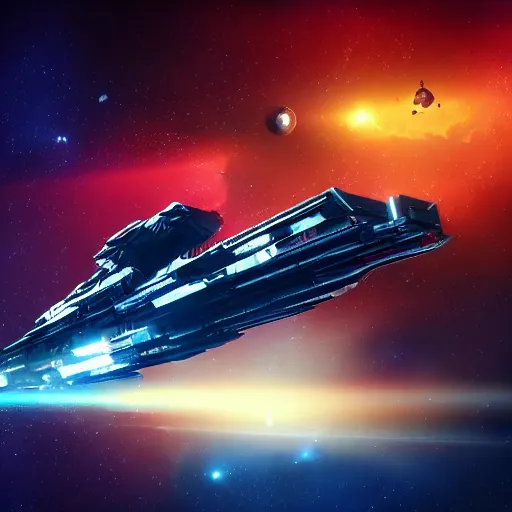 spaceship made of multicolored shipping containers, | Stable Diffusion