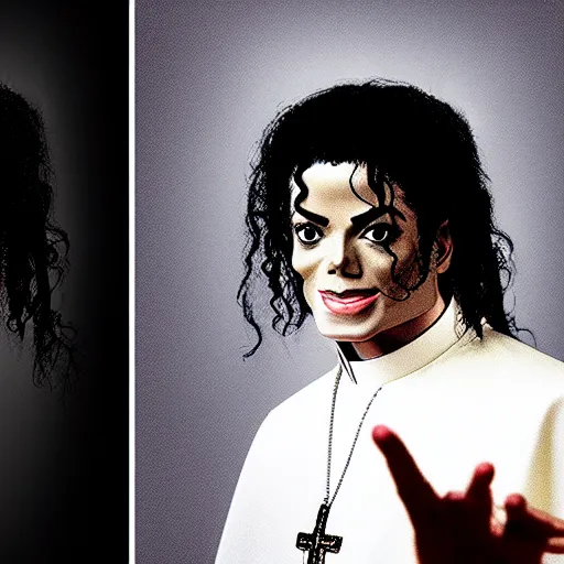studio photography of Michael Jackson as The Pope | Stable Diffusion ...