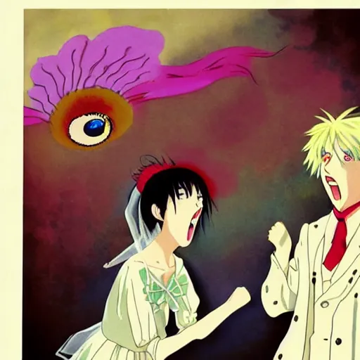 Anime bride screaming and slapping a groom, funny, | Stable Diffusion ...