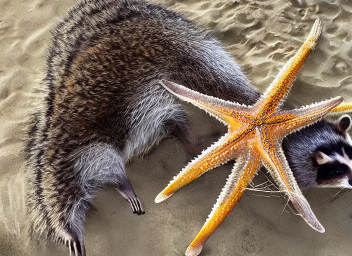 raccoon and a starfish photorealistic National | Stable Diffusion | OpenArt