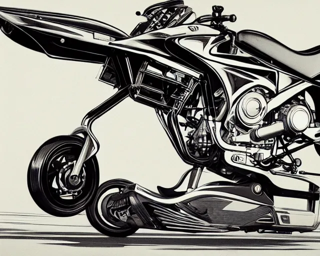 concept art for a flying motorcycle by syd mead | Stable Diffusion ...