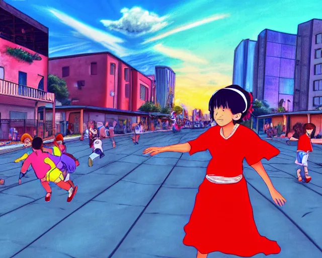 Hispanic Granny In A Red MuMu Throwing A Slide Sandal | Stable ...