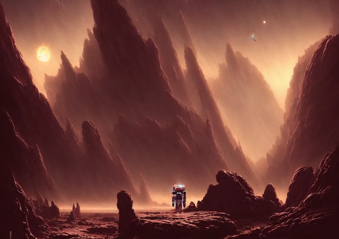 no man's sky astronaut exploring a strange surface of | Stable ...