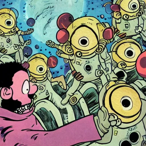 artwork of bill watterson with space aliens. | Stable Diffusion | OpenArt