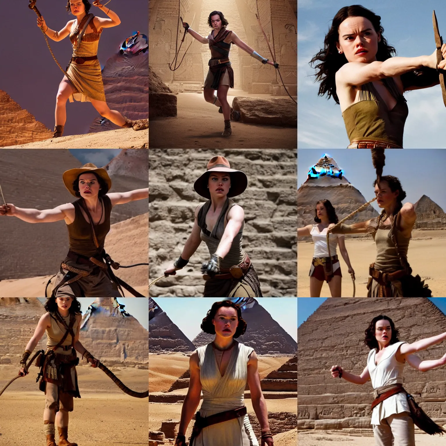 Daisy Ridley as Indiana Jones, in an Egyptian pyramid, | Stable ...