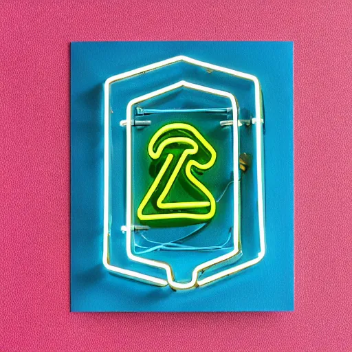 a card with neon signs | Stable Diffusion