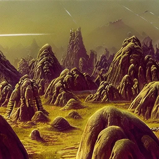 an alien land thriving with alien plants, run down | Stable Diffusion ...