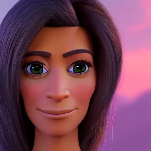 kim kardashian as seen in pixar animated movie 4k | Stable Diffusion